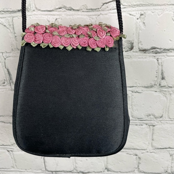 Julie Feldman | Bags | Julie Feldman Pink Rosebuds Satin Small Purse ...